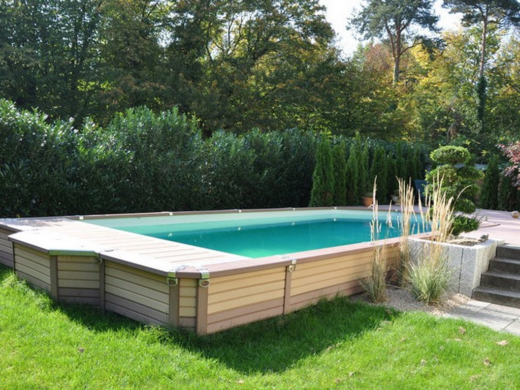 Kit piscine semi-enterrée AZTECK rectangulaire 2.44 x 4.95m