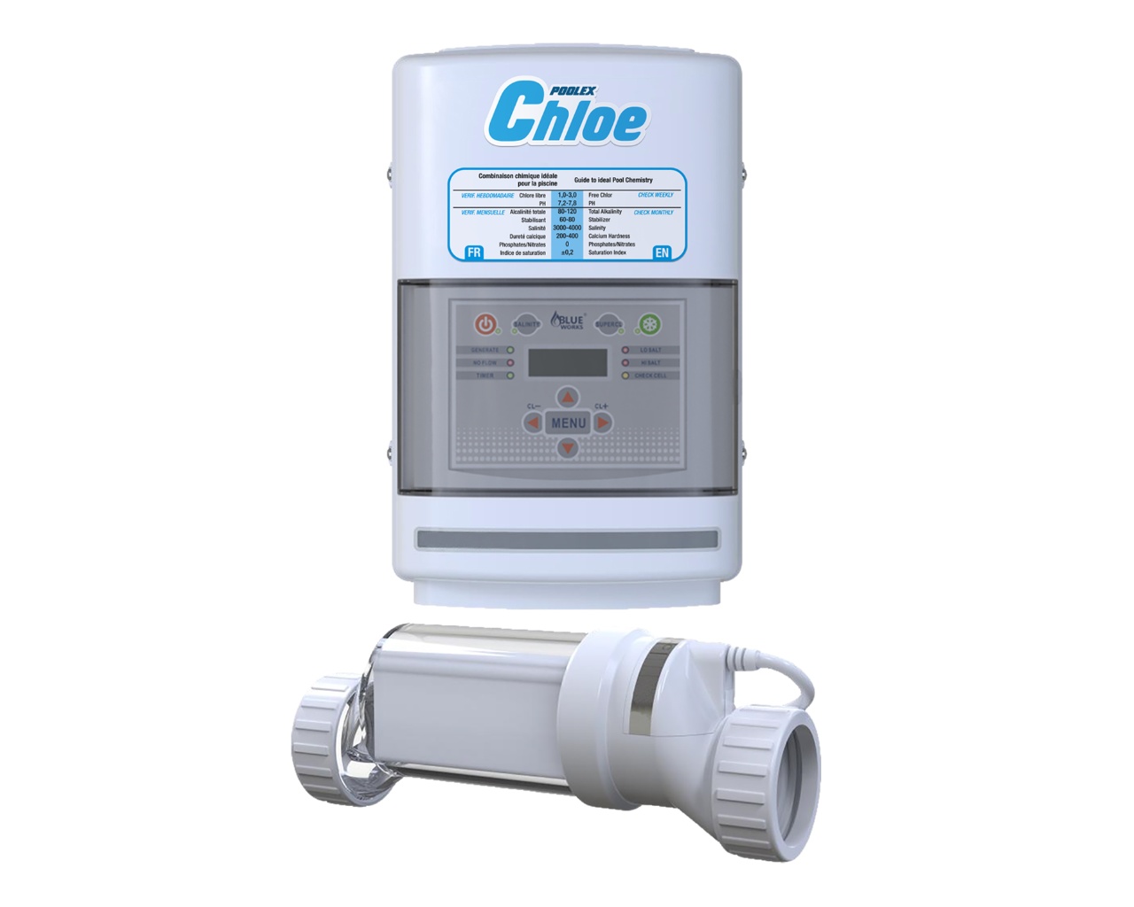 Electrolyseur au sel Poolex Chloé CL-CL10 piscine 35m3