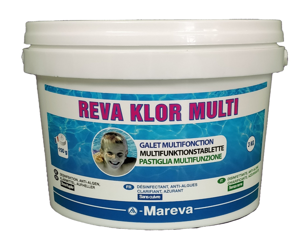 Mareva REVA-KLOR MULTI GALET Galet de 150 g 83% sans cuivre