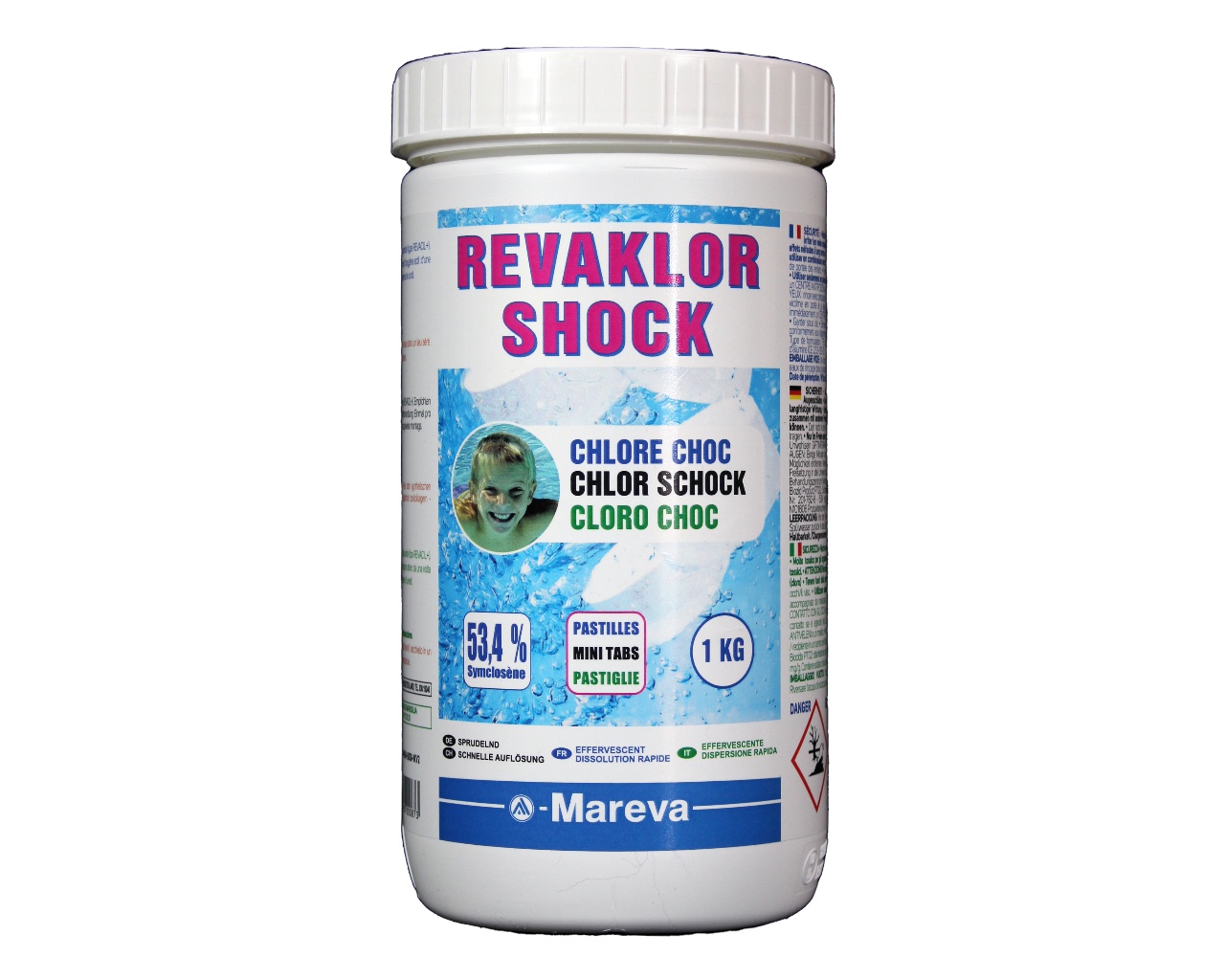 Traitement Mareva REVAKLOR SHOCK CHLORE CHOC pastilles 20g 1 kg